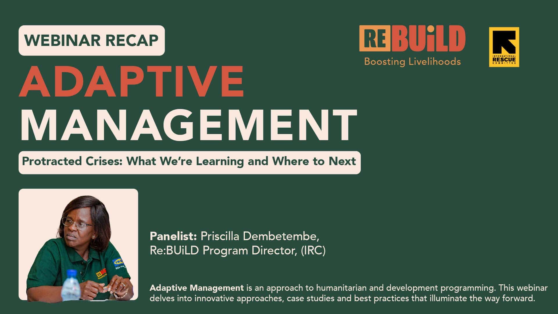 Adaptive Management Webinar Recap, Lessons from Re:BUiLD | Re:BUiLD
